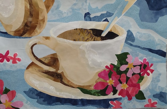 PDF Art Quilt Pattern coffee Time - Etsy