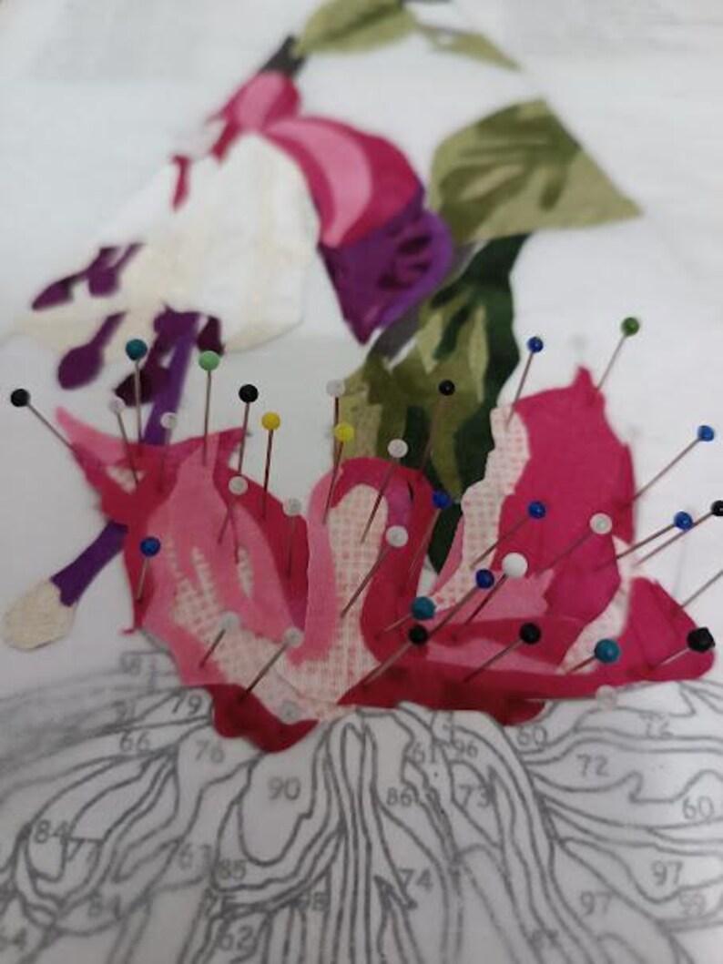 PDF Art Quilt Pattern "strelitzia Poppy and Fuchsia - the Triptych ...