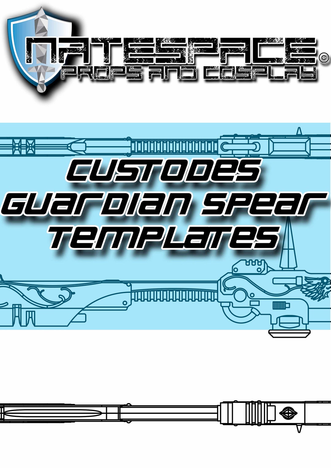 Custodes Guardian Spear Templates digital Download - Etsy UK