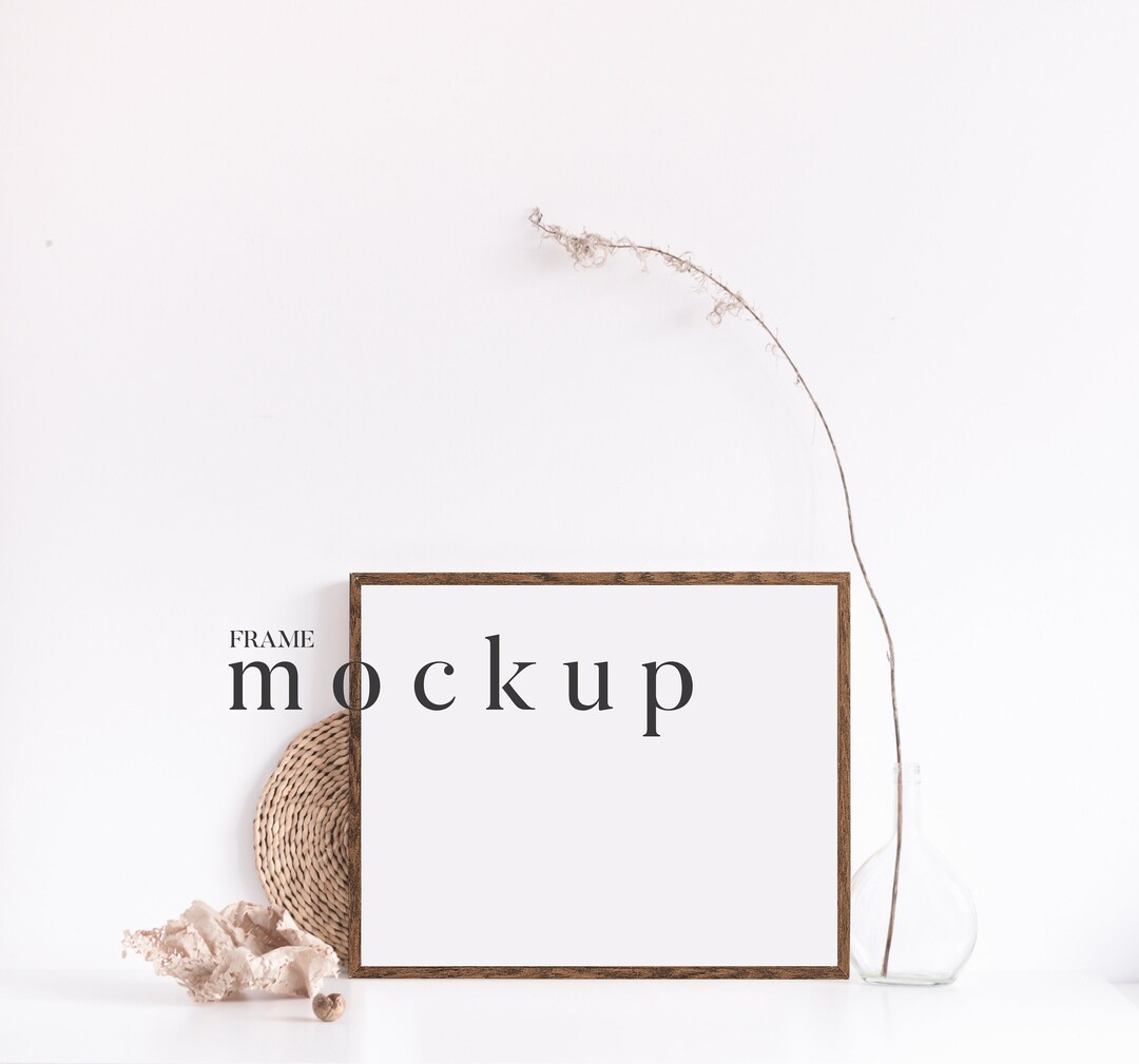 8x10 Frame Mockup, Horizontal Frame Mock Up, Mockups, Poster Mockup ...