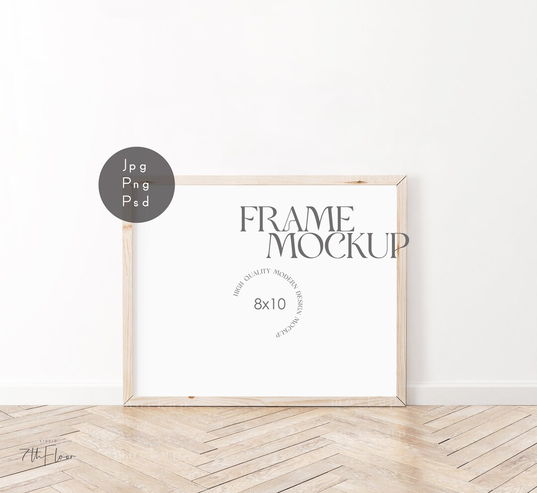 8x10 Horizontal Mockup, Wooden Frame Mockup, Vertical Frame Mock Up ...