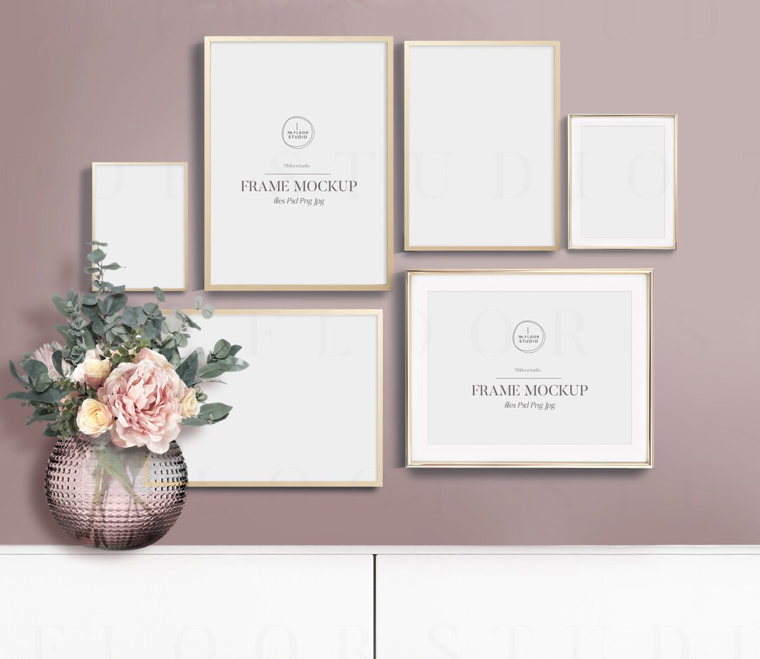 Frame Mockup Bundle, Gold Frame Mockup, 8x10 Frame Mockup, Styled Frame ...