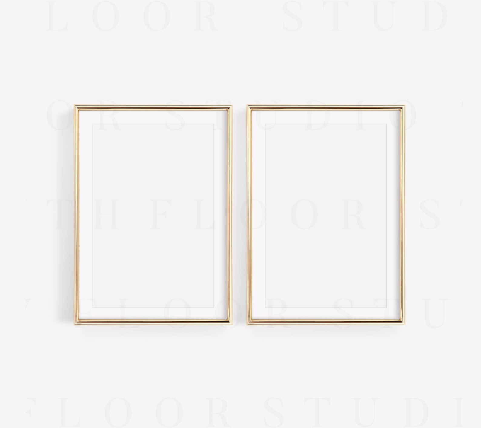 Gold Frame Mockup A4, Frame Mockup for Poster, Psd Mockup, A4 Digital ...
