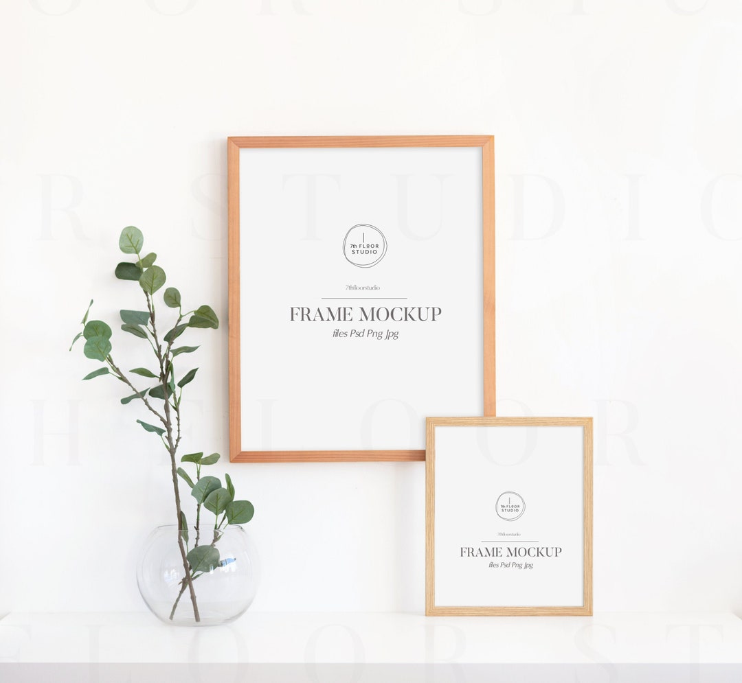 Frame Mockup Landscape, Product Mockup, Wood Frame Mock Up, Stock ...