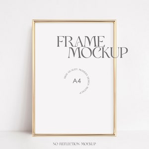 Gold Frame Mockup, A4 Poster Mockup, Psd, Gold Frame Mock Up, Styled ...