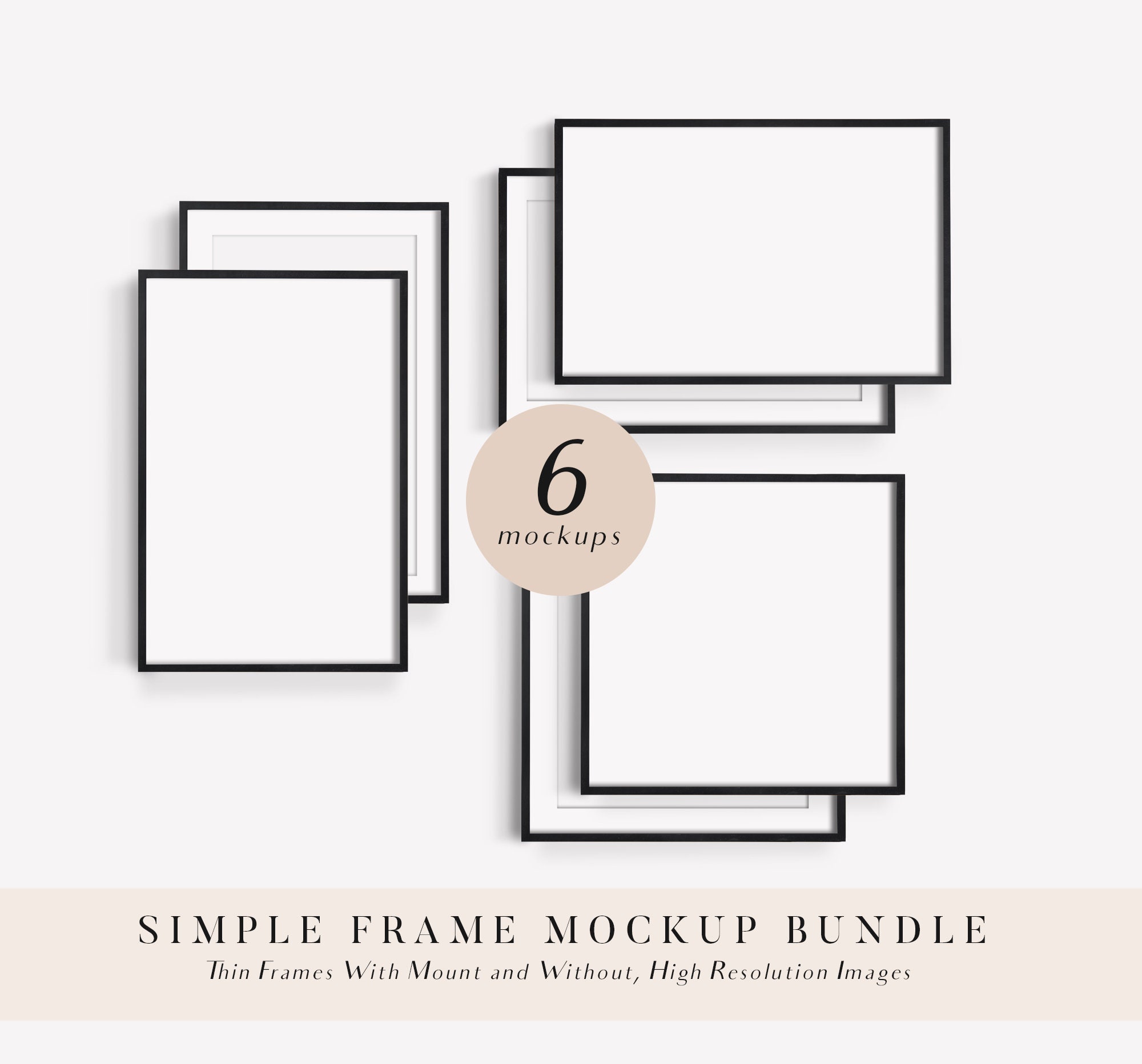 Black Frame Mockup Gallery Wall Mockup Frame Mockup Bundle | Etsy