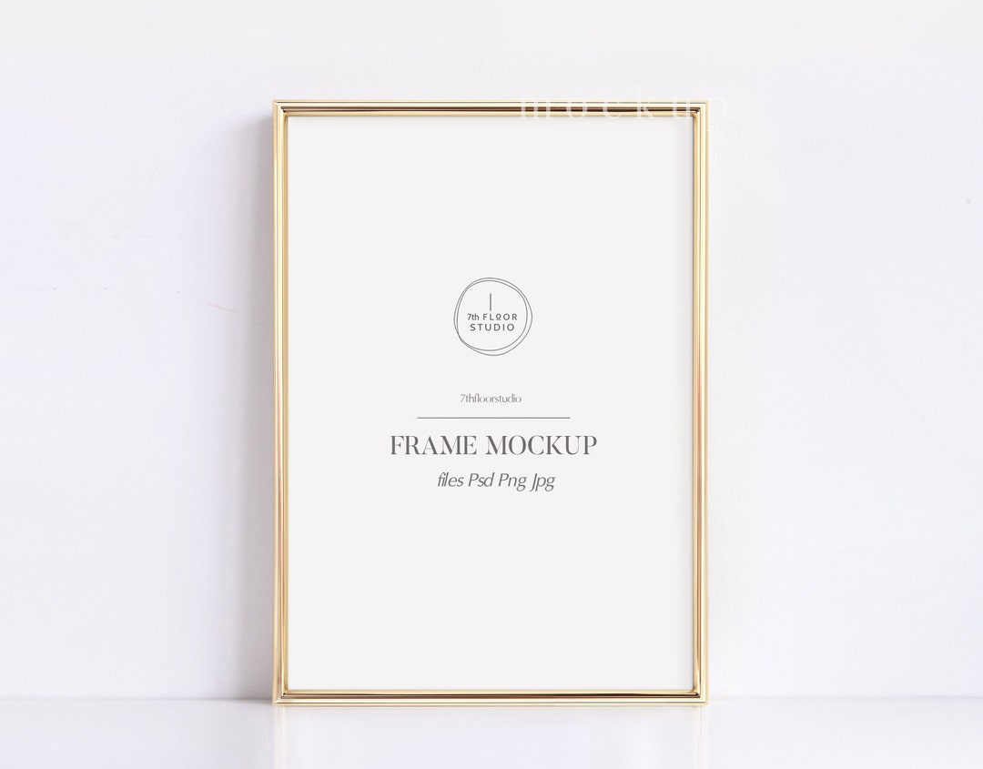 A4 Gold Frame Mockup, A4 Frame Mock Up, Poster Mockup, Psd, Gold Frame ...