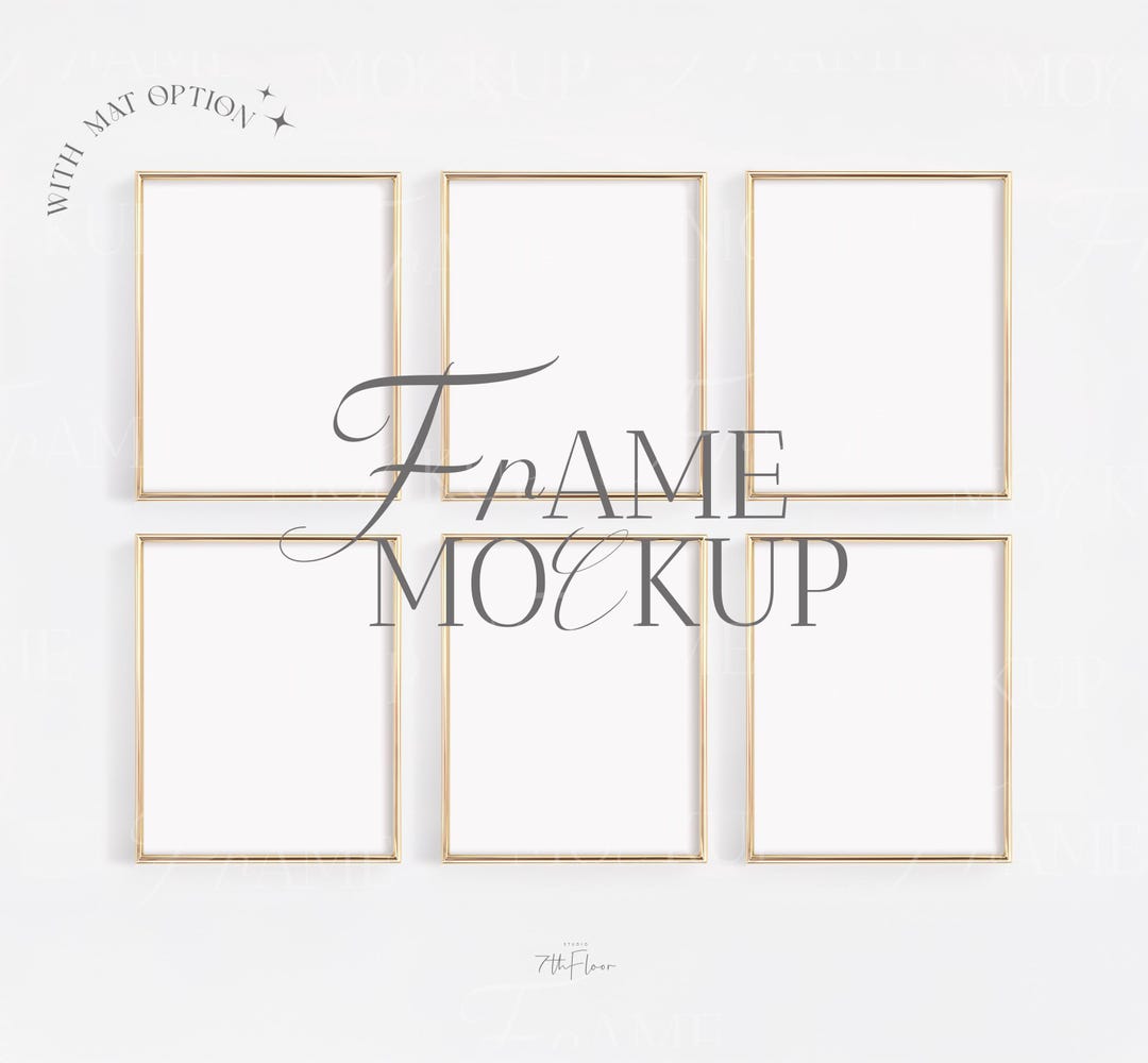 Frame Mockup 8x10, Gold Mockup Frame, Gallery Wall Mockup, PSD - Etsy