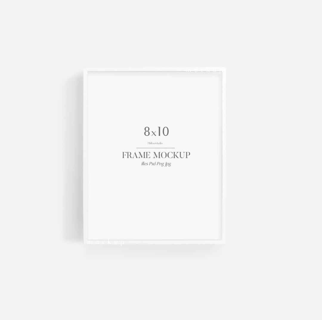 8x10 Frame Mockup, White Frame Mockup, Poster Mockup, Frame Mock Up ...