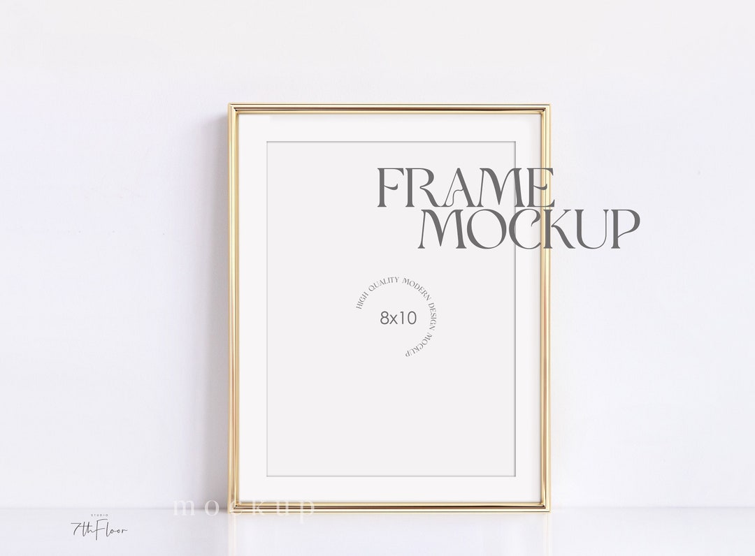 8x10 Gold Frame Mockup, Mockup Frame, Psd Mockups, 8x10 Frame Mockup ...