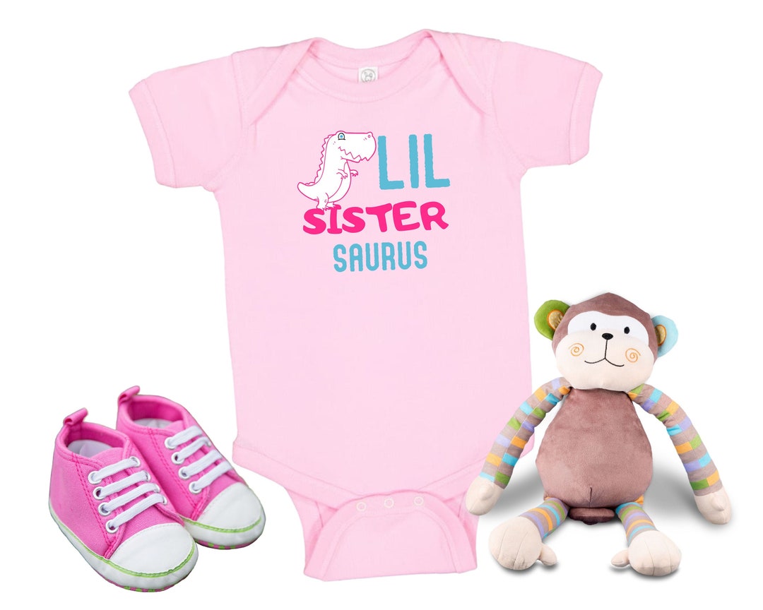 Lil Sister Saurus Creeper - Sister Dinosaur Creeper - Sister Gift - Etsy