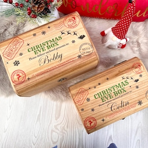 Christmas Eve Box, Luxury Personalised Wooden Treasure Chest ...