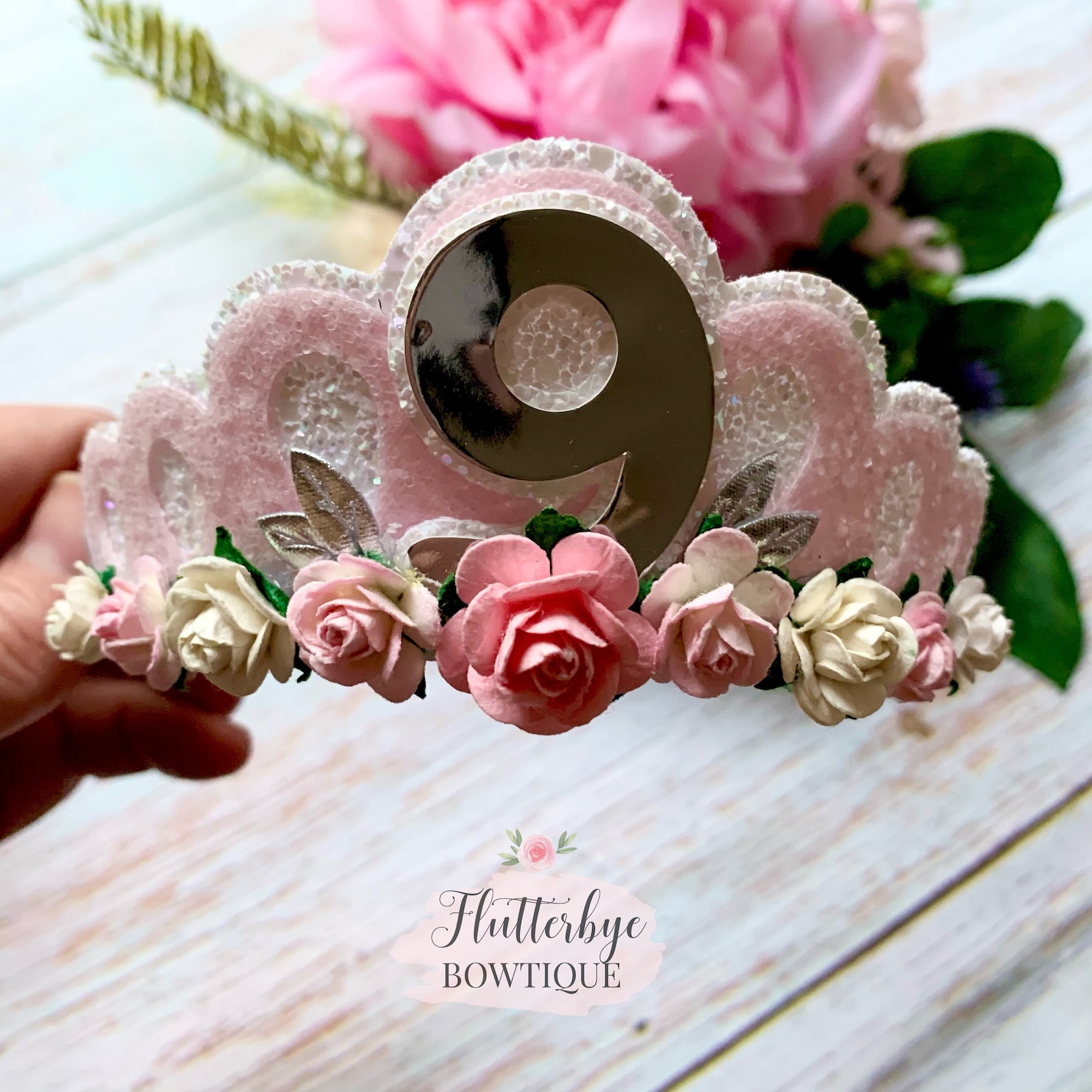 Birthday Tiara and Badge, Crown Perfect for Cake Smash Shoots - Etsy