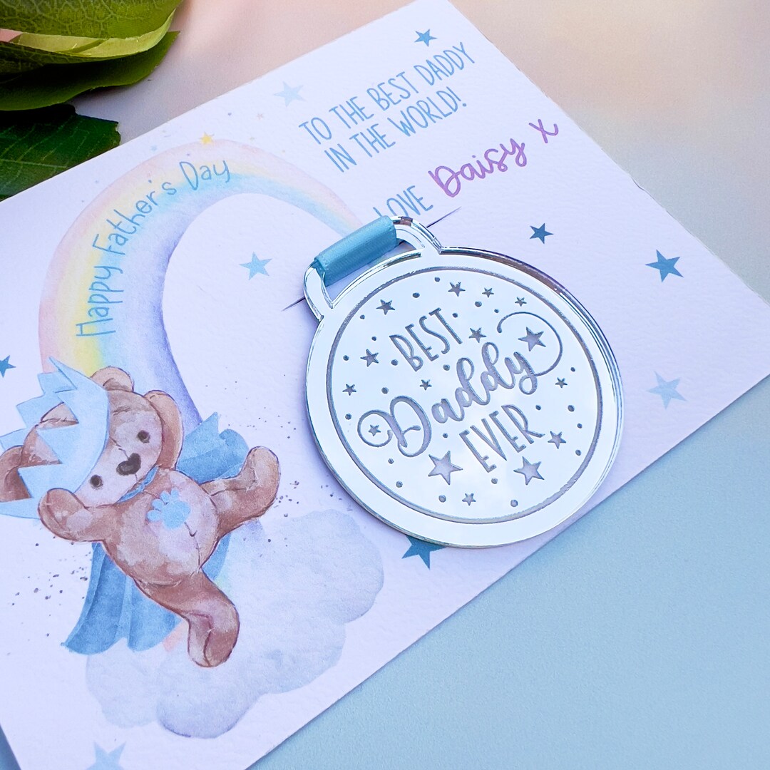 Father’s Day Medal, Best Dad Keepsake, Best Daddy Card - Etsy