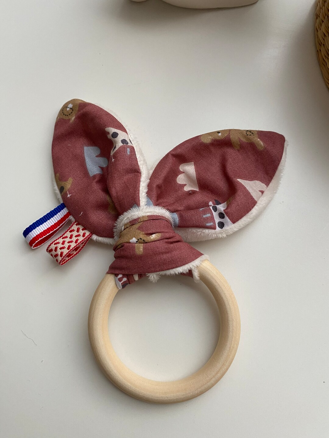 Rabbit Ear Rattle bear Cub - Etsy