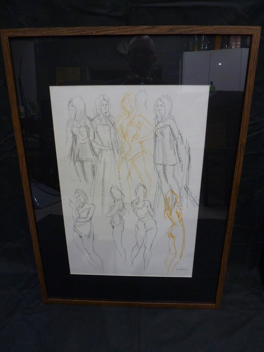 Peter Collins Framed Pencil Signed Artist Sketch Pencil - Etsy