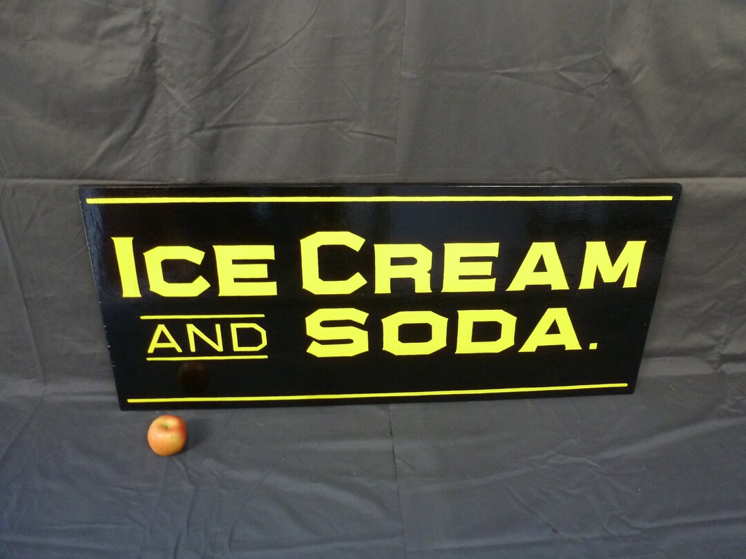 Ice Cream and Soda Wooden Sign - Etsy