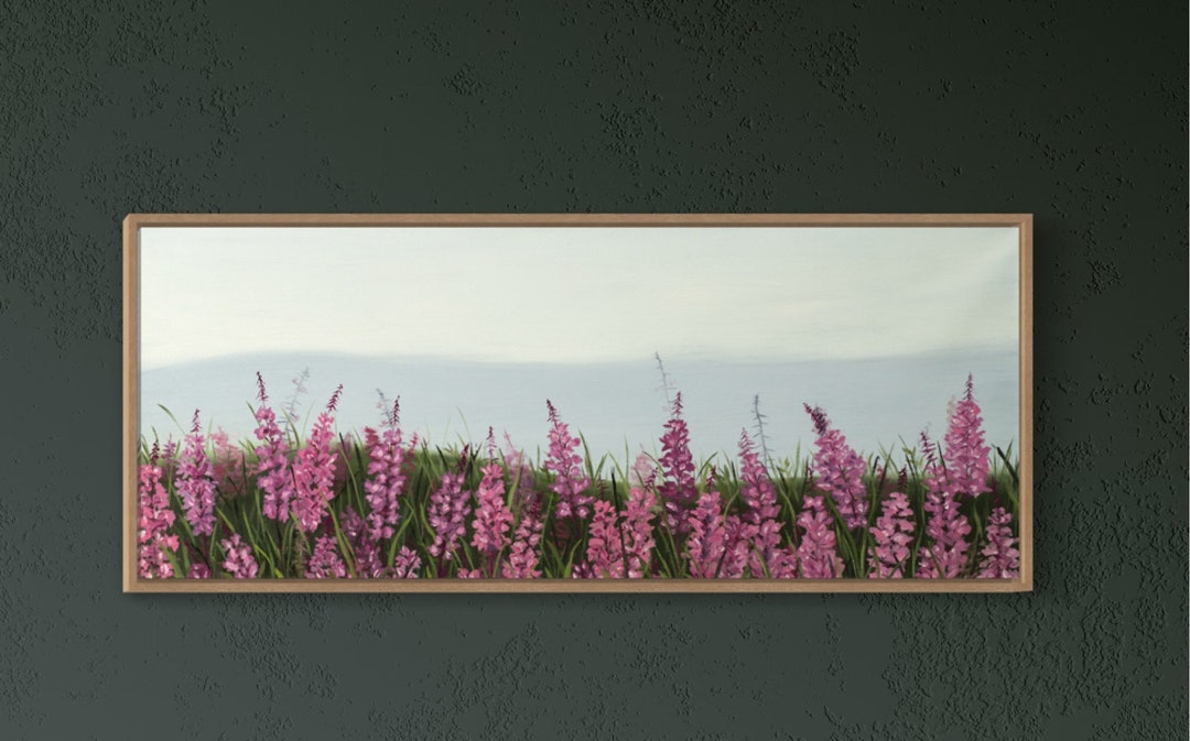 Fireweed Art, Wildflower Painting, Pink Flowers Alaska Oil Painting ...