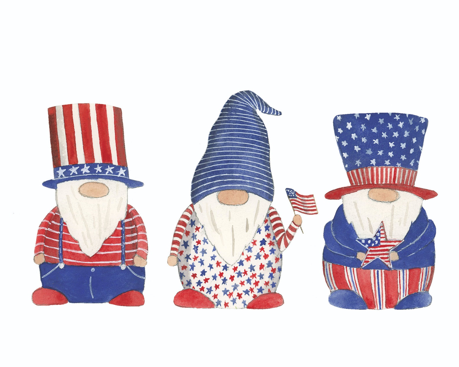 Fourth of July Gnome Printable Fourth of July Decorations - Etsy