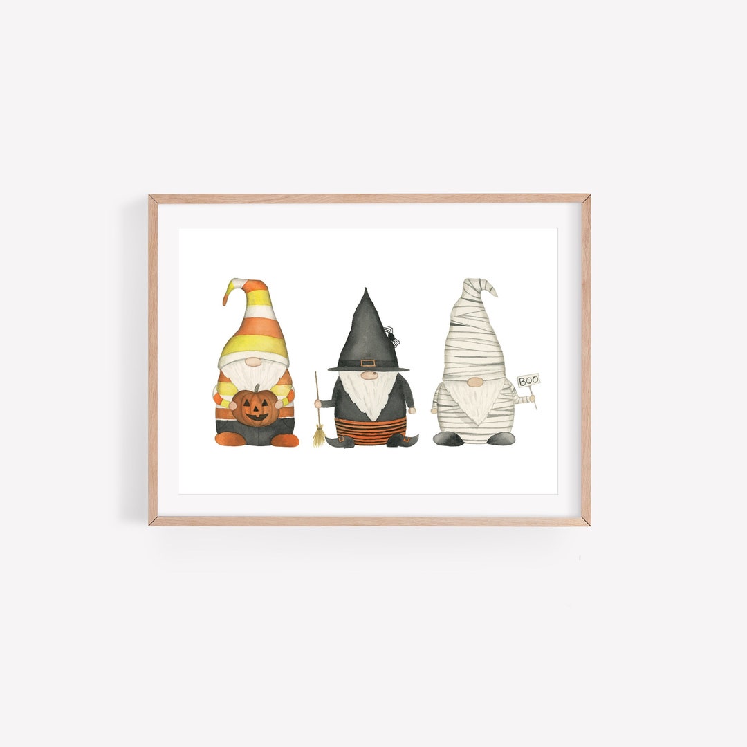 DIGITAL DOWNLOAD Halloween Wall Decor - Halloween Gnome Printable ...