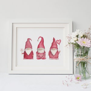 DIGITAL DOWNLOAD Gnomes Valentines Day Printable Valentines Day Wall ...