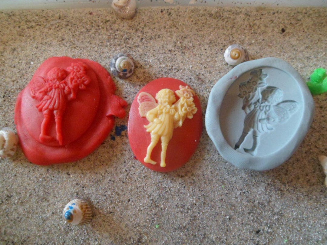 Silicone Mold Cameo Elf and Flower for Fimo Wepamargile - Etsy