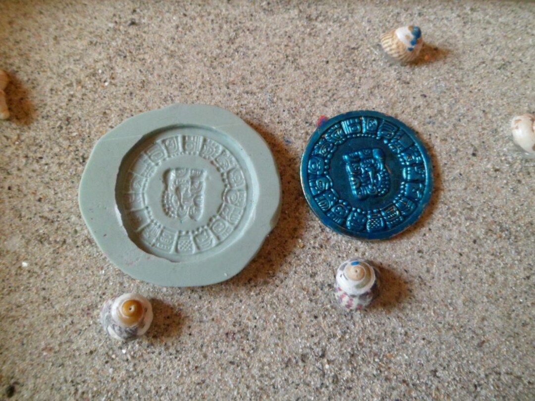 Inca Medallion Silicone Mold for Fimo Wepam Clay - Etsy