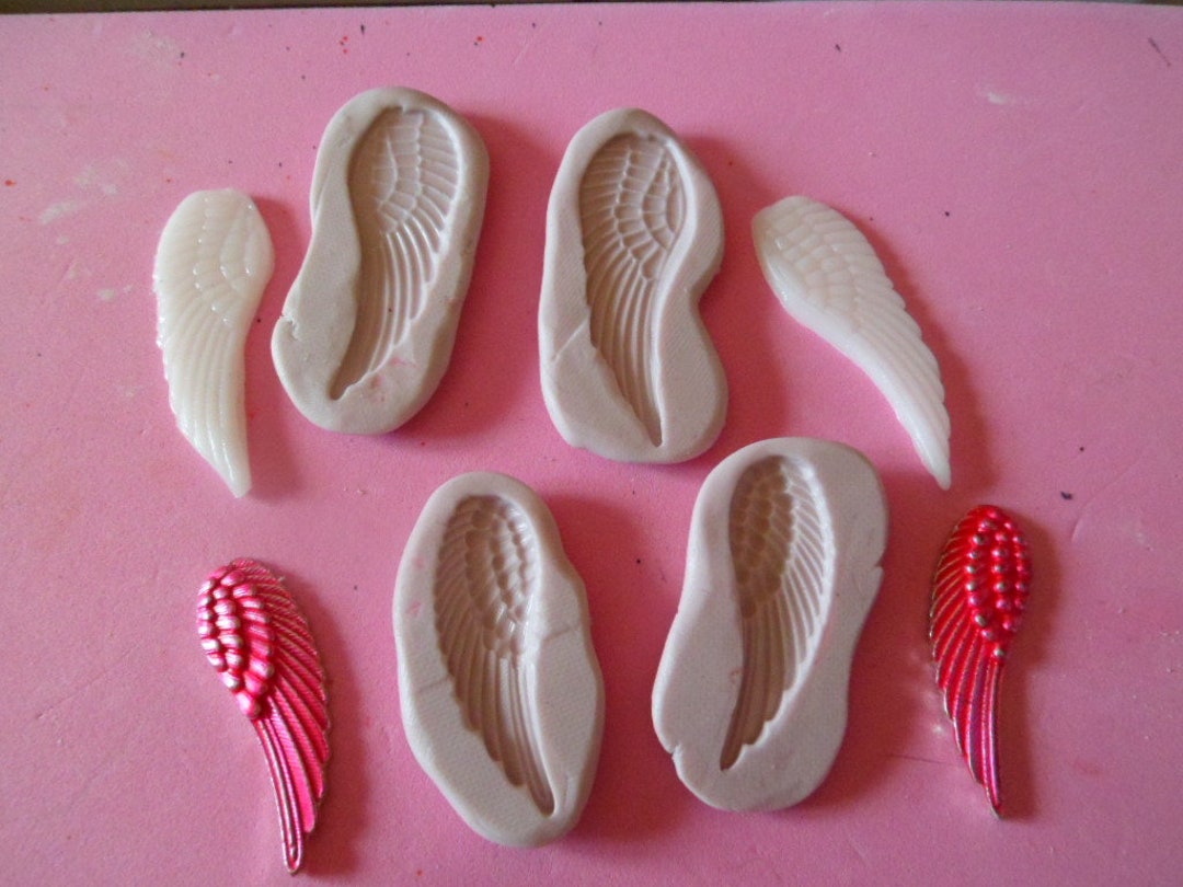 Silicone Mussels Angel or Bird Wings for Fimo Wepam Clay - Etsy