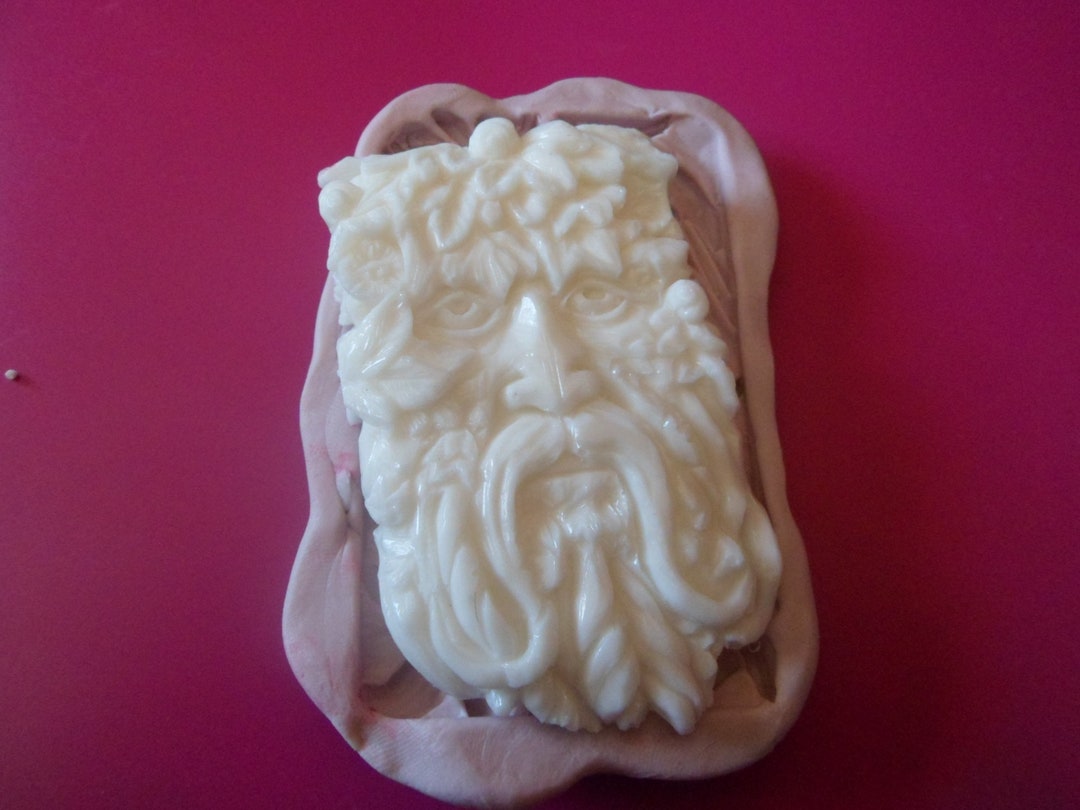 Silicone Mold Face Man Green Celtic Driad Man With Human Face Spirit of ...