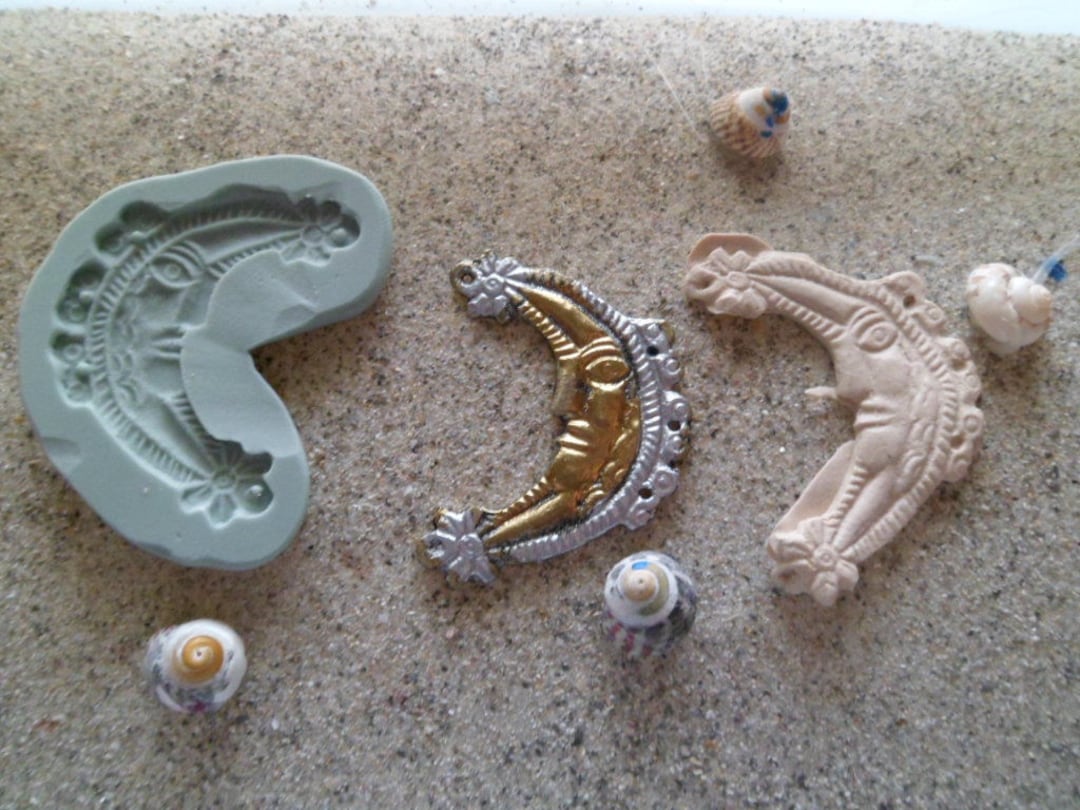 Inca/mayan/aztec Moon Silicone Mold for Fimo Wepam; Clay - Etsy
