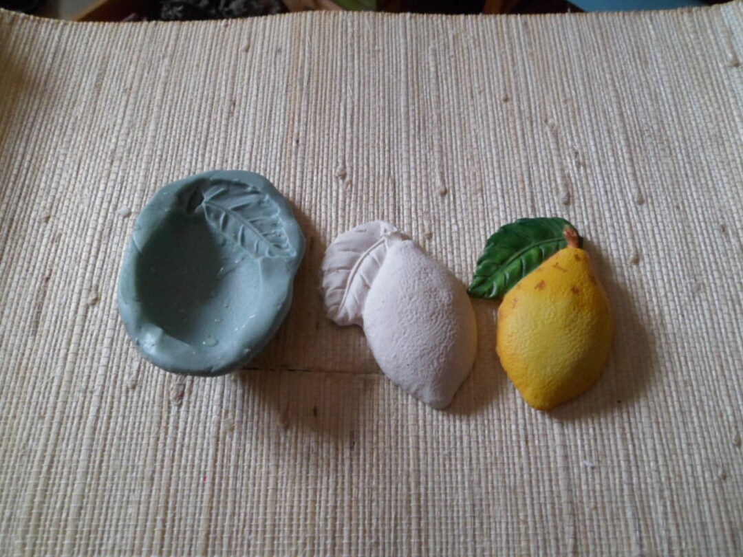 Silicone Mold Lemon and Its Leaf for Fimo Wepam Clay - Etsy
