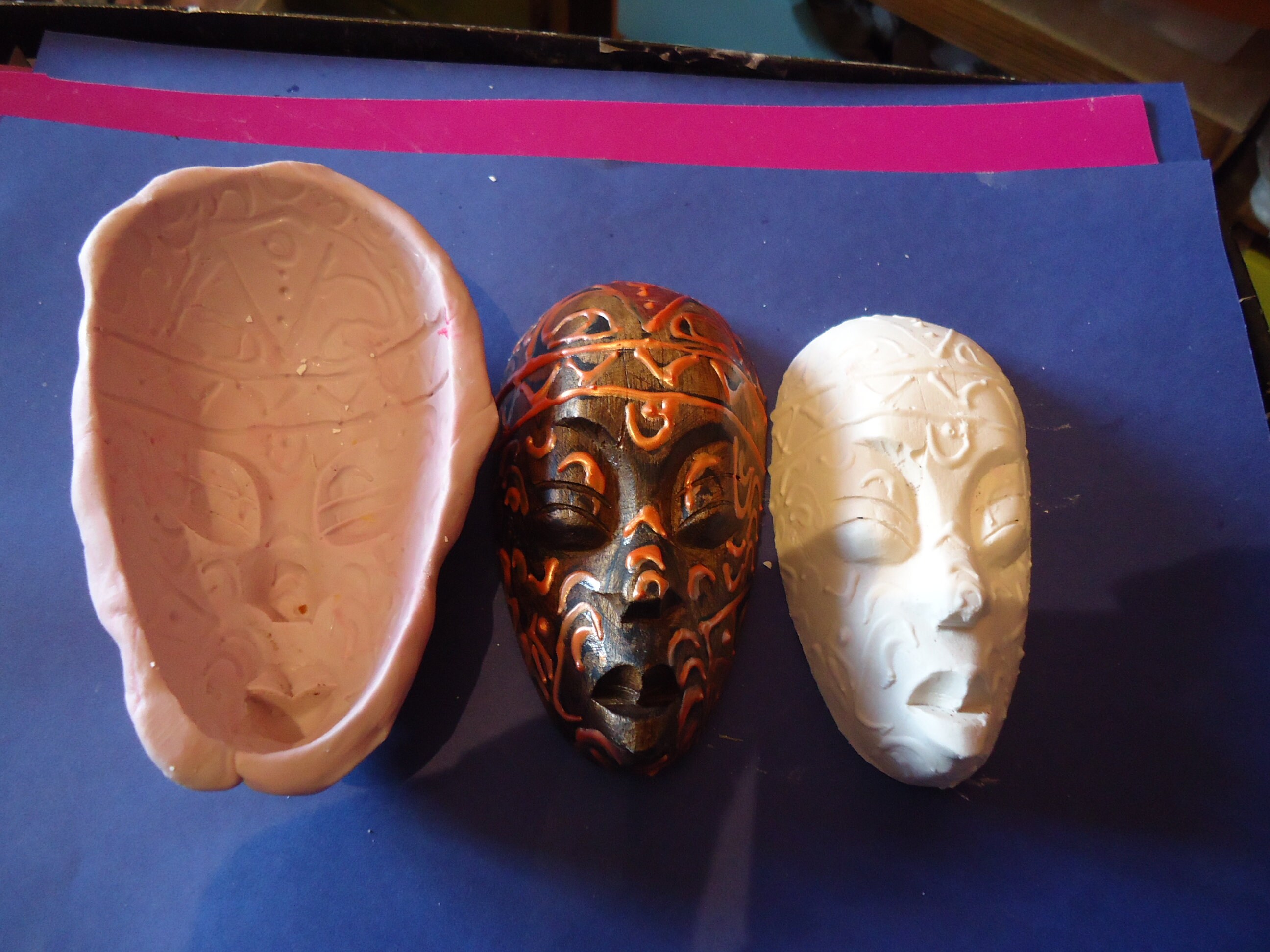 African Clay Mask Simple Sketches