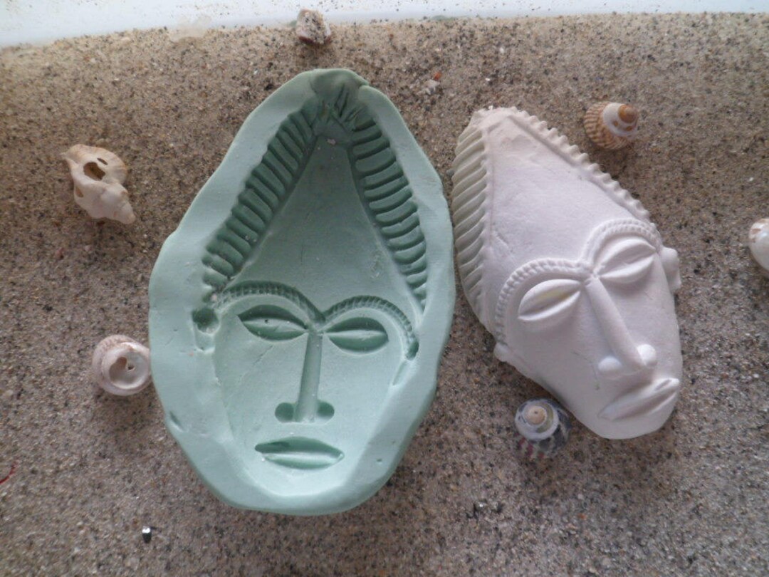 Silicone Mold African Mask Reproduction Old Mask for Fimo Wepam; Clay ...