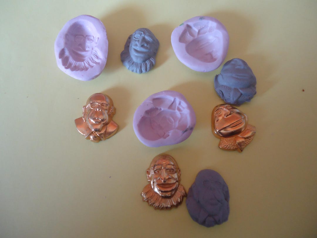 Silicone Molds Funny Faces for Fimo Clay Wepam - Etsy