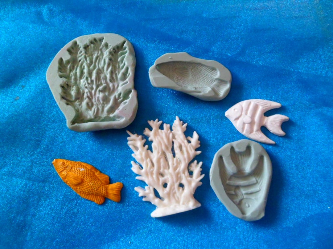 Silicone Molds Coral Branch and Fish for Fimo Wepam; Clay - Etsy