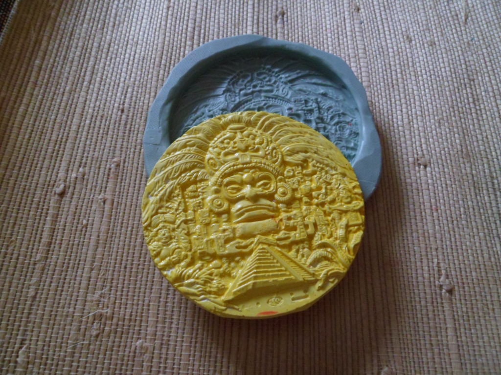 Inca/maya Medallion Silicone Mold for Fimo Wepam - Etsy