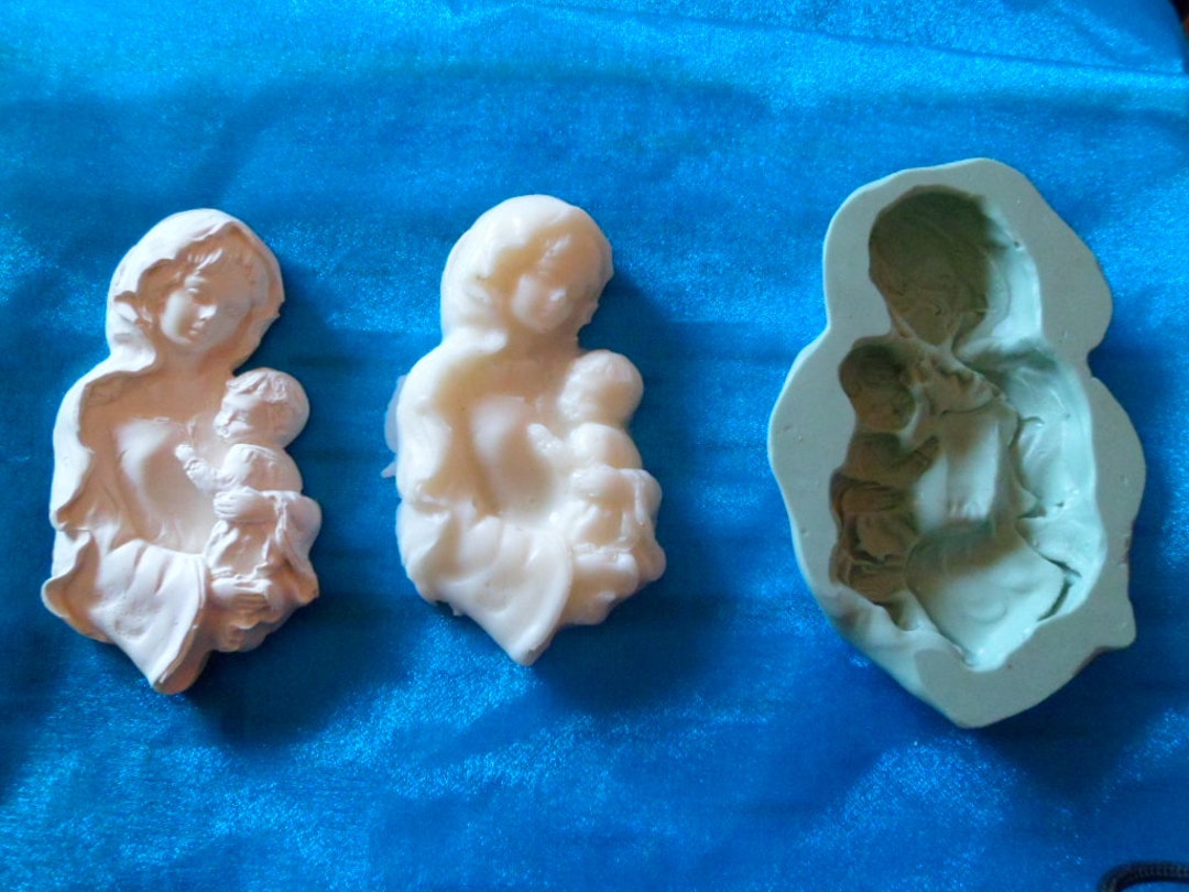 Mother and Child Silicone Mold (large Size) for Fimo, Wepam Clay; Clay ...