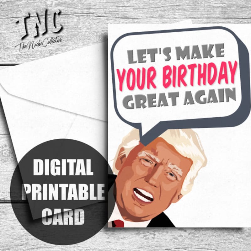Trump Birthday Card - Etsy