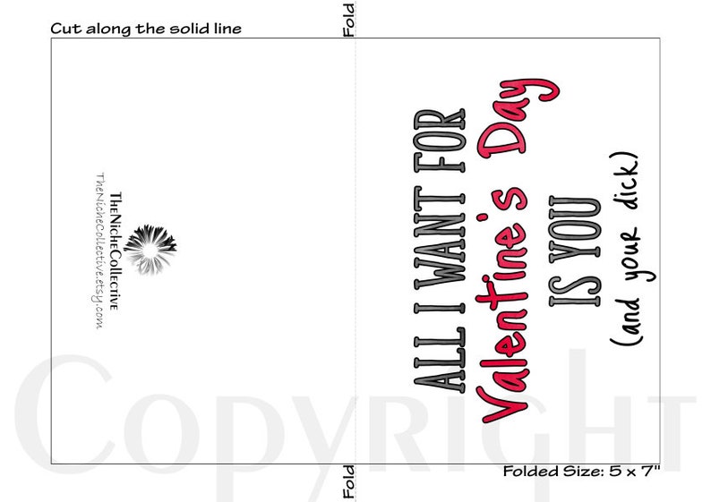 Naughty Valentine's Day Card for Him, Printable, Funny Adult Gift for ...