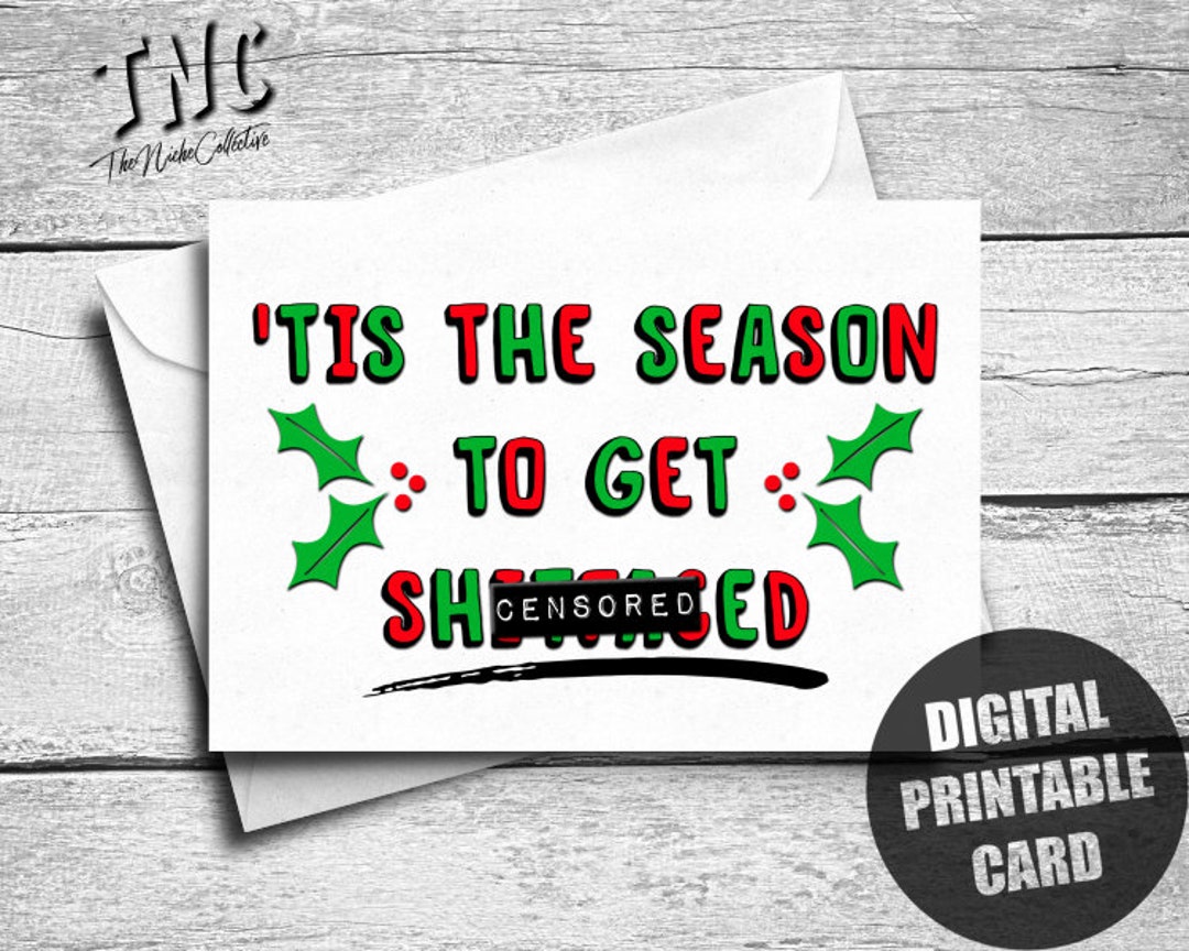 Funny Christmas Card 2022 Printable Adult Holiday Card Rude - Etsy
