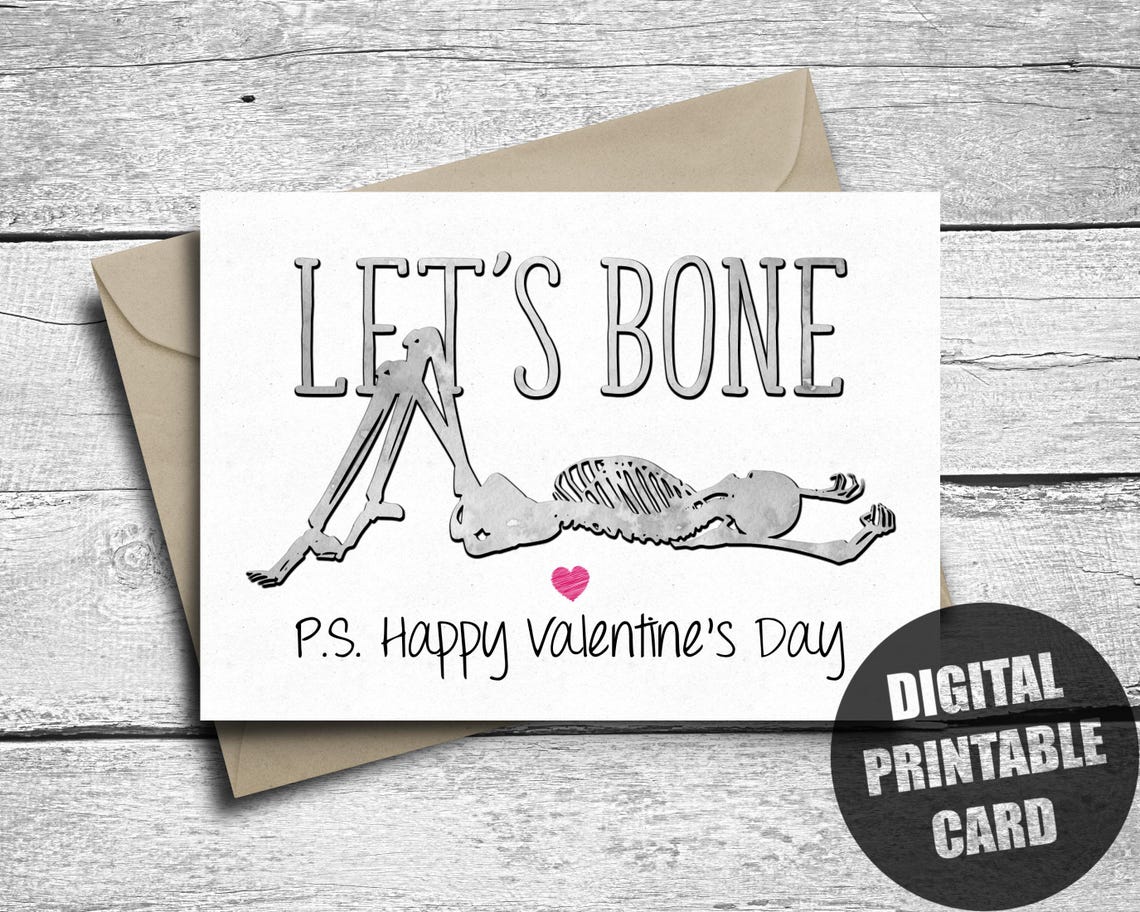 Naughty Valentine's Day Card for Him, Printable, Inappropriate ...