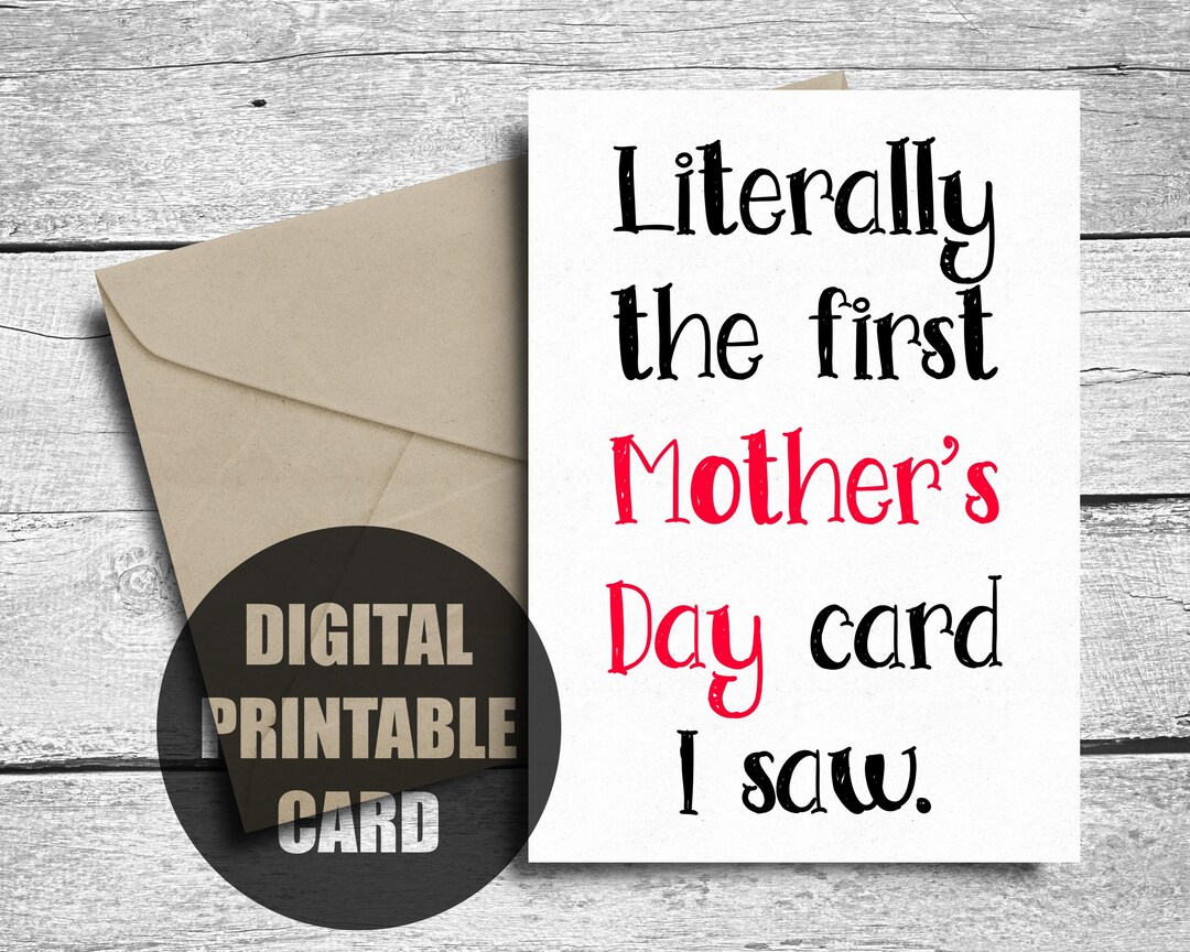 Funny Mother's Day Card, Printable, Sarcastic Happy Mother's Day ...
