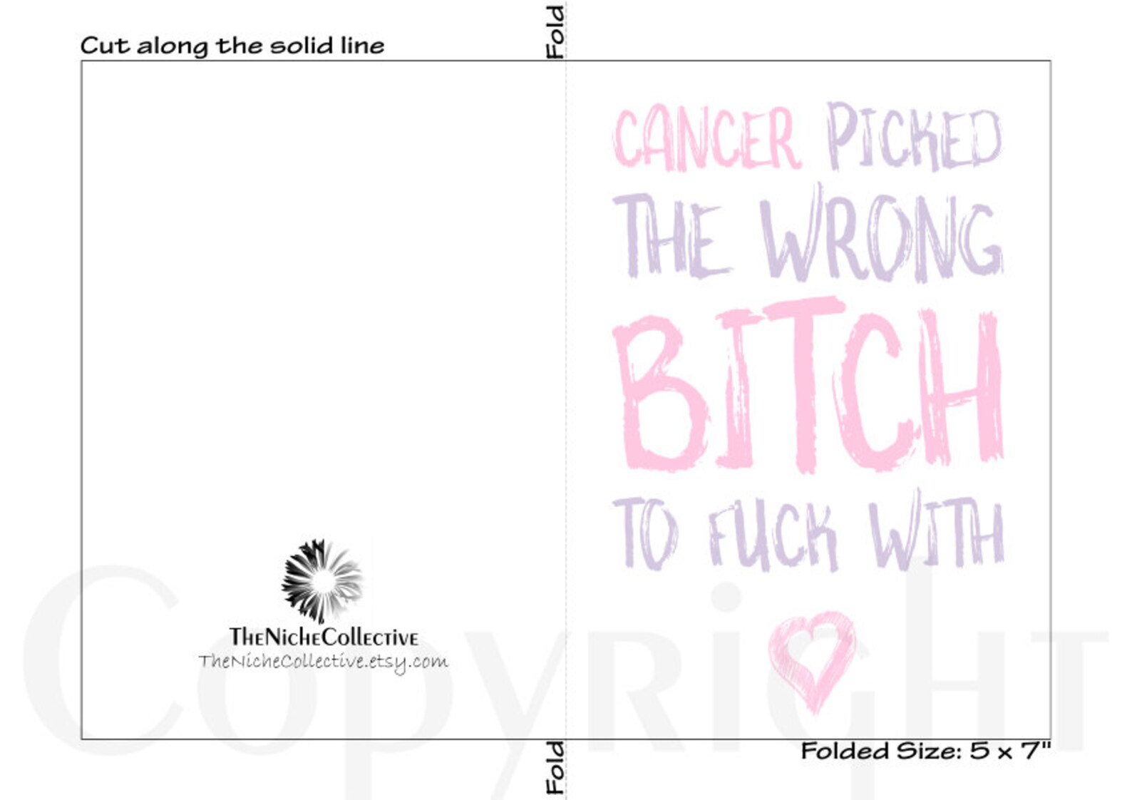 Cancer Card Printable Card Cancer Diagnosis Cancer | Etsy