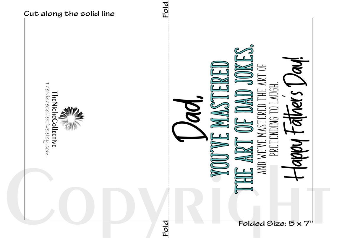 Funny Father's Day Card, Printable, Happy Father's Day Humor, Dad Jokes ...