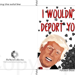 Trump Valentine's Day Card, Printable, Funny Trump Valentine Card ...