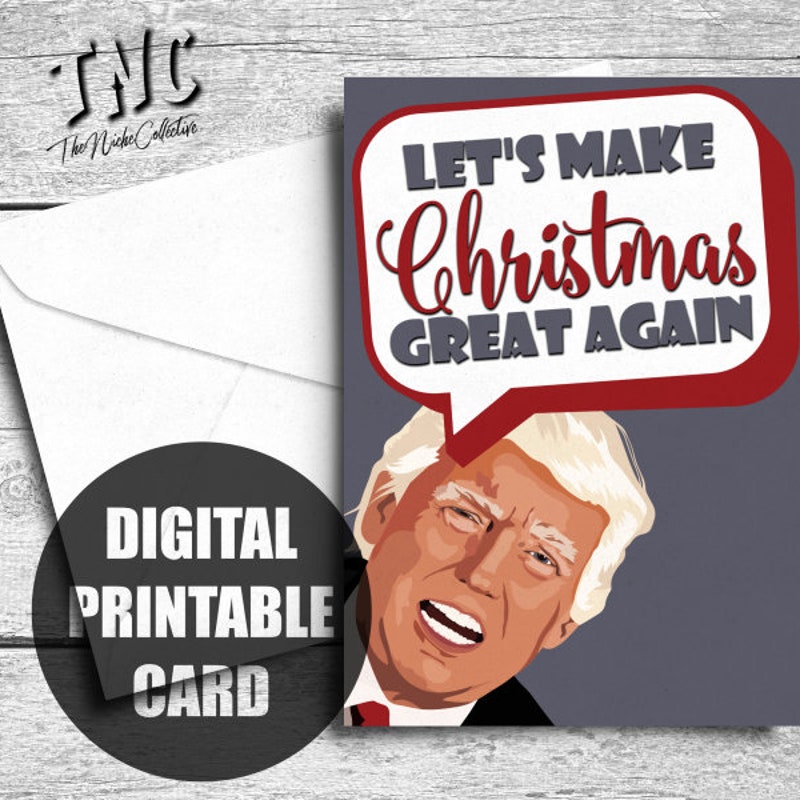 Trump Christmas Card - Etsy