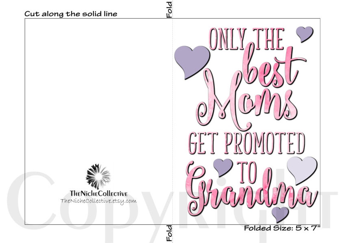 Grandma Mother's Day Card Printable New Grandma Gift - Etsy