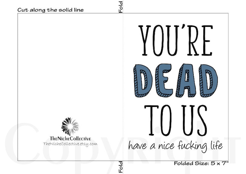 Funny Going Away Card Printable Rude Farewell Card Goodbye Card