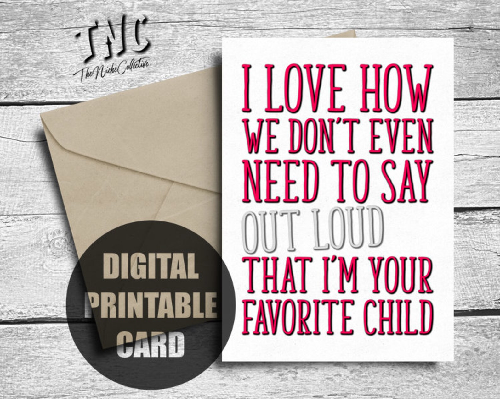 Funny Mother's Day Card, Printable, Father's Day Card, Sarcastic ...