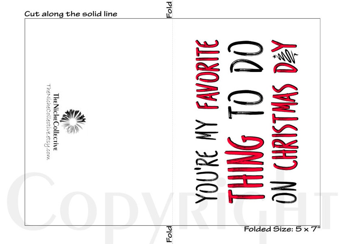 Naughty Christmas Card For Him Printable Sexy Christmas Card Sexual
